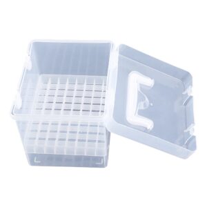 HEYXI 80 Slots Marker Pen Organizer Clear Plastic Carrying for Case Handheld Storage Box Waterproof for Paint Pens s Mar