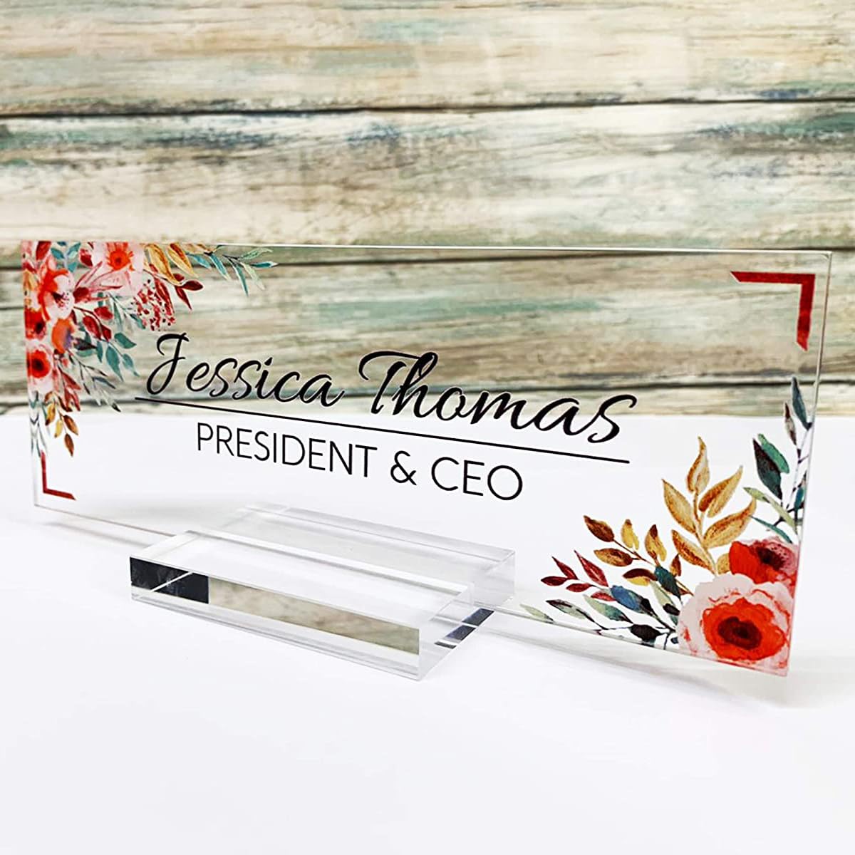 REDANHA 14 Pcs Acrylic Sign Holders, Clear Acrylic Stands, Wedding Place Card Holders Table Number Stands, Card Display Stand for Photos Office Menu Meeting