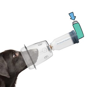 canine aerosol chamber inhaler spacer for cats, dogs, horse and other wildlife (m- medium dogs)