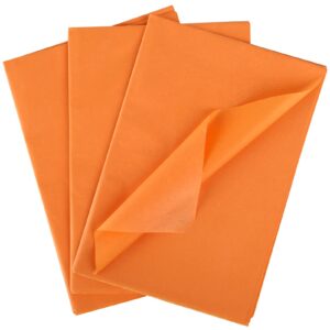 kesote orange tissue paper for gift bags, 14" x 20" wrapping paper bulk tissue paper for crafts, packaging, gift wrap, christmas, holidays - 60 sheets