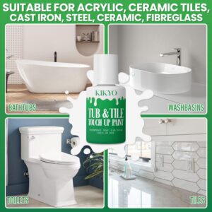 Specialty Tub and Tile Paint, High-Gloss White Tub Paint for Bathtub, Scratches & Chips on Tubs, Tiles, Porcelain, Acrylic, Enamel, Cast Iron, Sinks and Toilets, Quick Dry & Waterproof Porcelain Paint