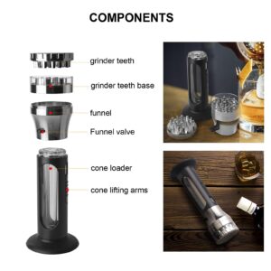 Free Boy 2-In-1 Herb Grinder Cone Loader Grinder Roller,Portable Grinder and Cone Filler,All-In-One Rolling Machine for King Size