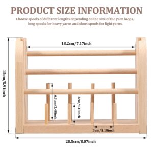 kjcbkcb Wooden Spools Holder, Wooden Yarn Holder Stand Detachable Crochet Yarn Holder Beech Sewing Thread Organizer Spool Thread Holder Organizer Yarn Ball Knitting & Crochet Supplies for Yarn