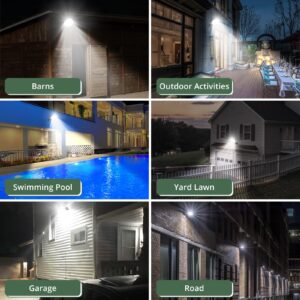 EYPINS LED Barn Light, 50W 6000LM Dusk to Dawn Outdoor Lighting with 150° Adjustable Photocell, 6500K Daylight Street Light, IP66 Waterproof Security Flood Lights for Barn Garage Yard Farm Warehouse