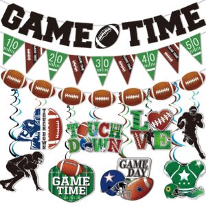 football party decorations 2024 football game time touch down banner football banner with football party hanging decorations football party supplies