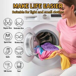 Bra Washing Bags for Laundry, Silicone Lingerie Bags for Washing Delicates Laundry Bag, Underwear Washing Bag Dryer Bra Protector With Zipper for Women Laundry Storage, Purple (32A to 38D Cups)