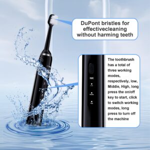 Magentak Dog Teeth Cleaning Kit, Sonic Electric Toothbrush for Pets, Teeth Plaque Remover Brush Set, Rechargeable Sonic Toothbrush for Teeth Care with 3 Modes and 11 Replaceable Brush Heads