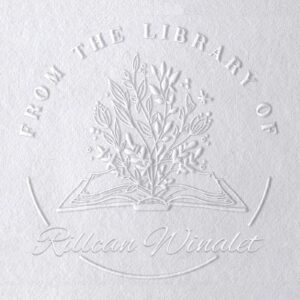 Custom Library Embosser | Personalized Book Embosser | Personal Library Embosser Custom Stamp Seal from The Library of | Floral Book Embosser (Flowers 1)