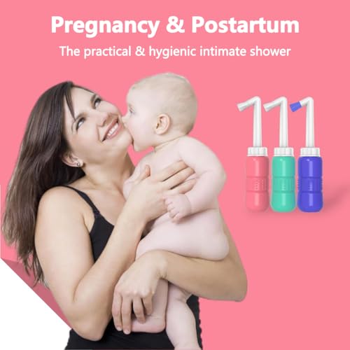 Gavilion 2 Pcs - Portable Bidet for Toilet, 300ML Upside Down Perineal Bottle with Storage Bag, Feminine Care Sprayer Bottle for Postpartum Care Personal Hygiene Clean,Style e