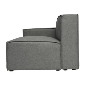 Flash Furniture Bridgetown Fabric Left Chair Module for Sectional Sofa, Customizable Modular Couch Left Seat with Arm Rest, Dark Gray