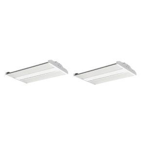 warelight oslo compact linear high bay fixture - 11,000 lumens, 78 watt, cct selectable, 120-277v led light, 16.5 x 10.2 x 1.8 inches, white, pack of 2