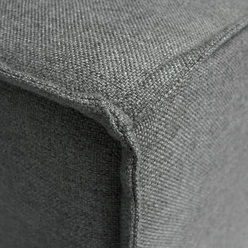 Flash Furniture Bridgetown Fabric Left Chair Module for Sectional Sofa, Customizable Modular Couch Left Seat with Arm Rest, Dark Gray