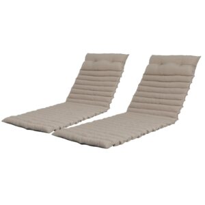 perfect garden chaise lounge cushion outdoor waterproof patio foldable furniture lounge chair cushions for garden patio pool 76 * 23inch(khaki, 2-pcs set)