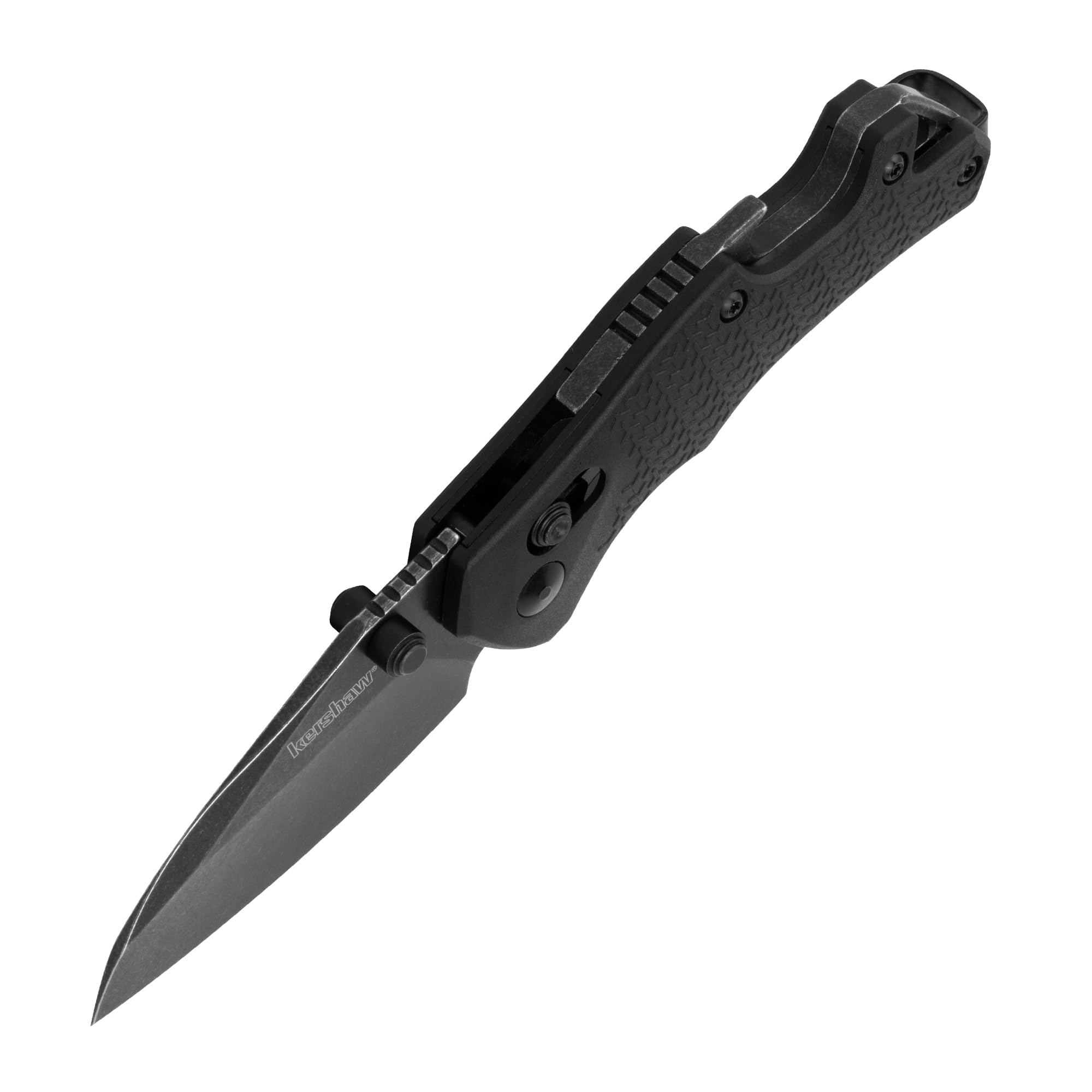 Kershaw Craze Folding Pocket Knife, EDC Friendly, 2.35 inch Blade, Duralock, Black GFN Handle, Bottle Opener, Pocketclip