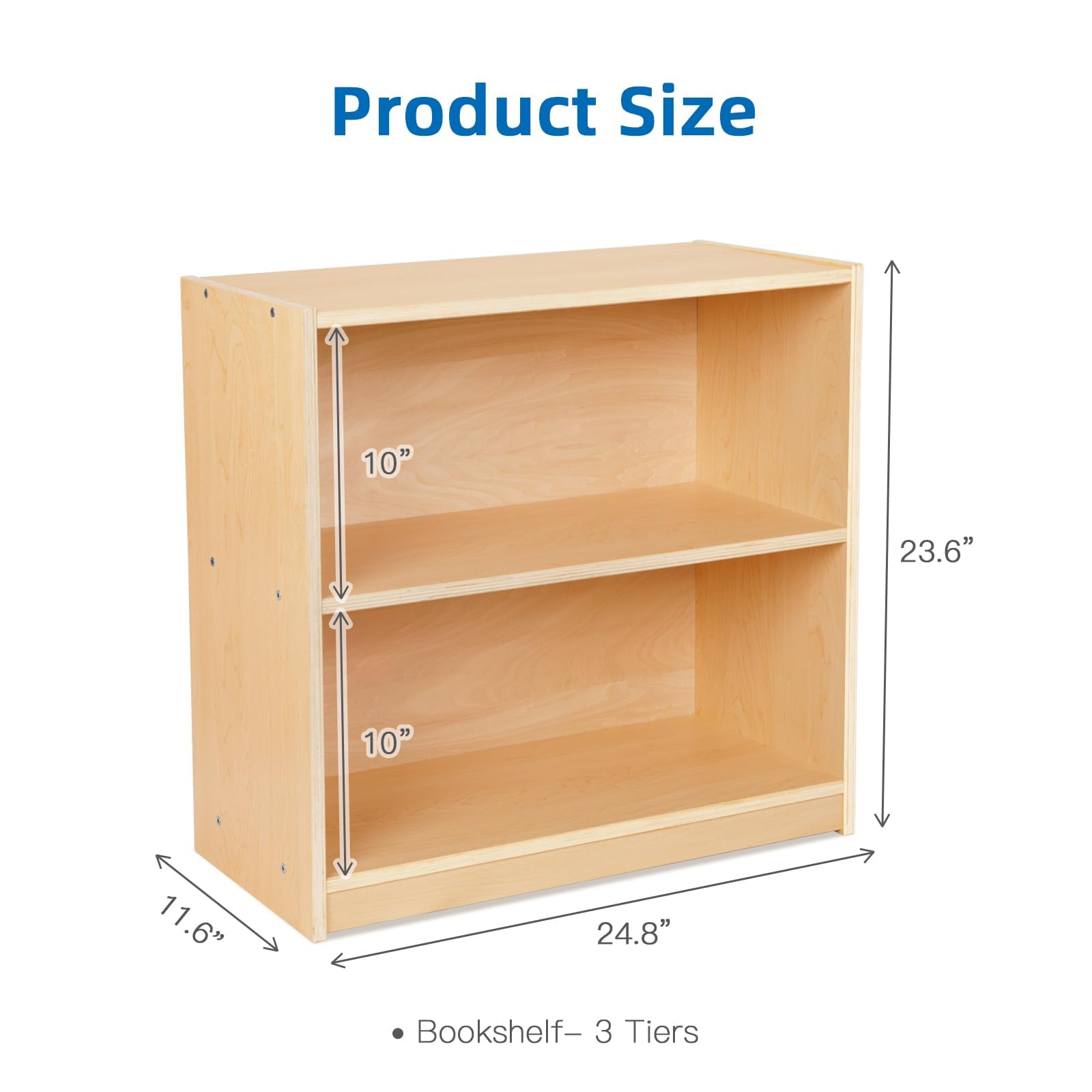 OOOK Montessori Bookshelf and Toy Storage, Compact Toddler Bookshelf for Kids in Small Space, Wooden Storage Cabinet Shelves and Kids Bookcase for Classroom, Kindergarten, Kids Room, Playroom.