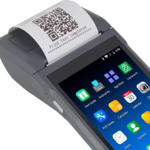 POS PDA Q2i Receipt Printer 58mm High Speed Thermal Printer with Android 8.1, 5.5’’ Touch Screen. Handheld Mobil Point of Sale Tablet. Scan1D barcodes. Support 3G. 1GB RAM + 8GM ROM