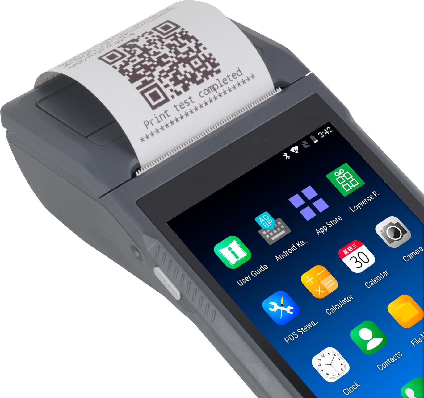 POS PDA Q2i Receipt Printer 58mm High Speed Thermal Printer with Android 8.1, 5.5’’ Touch Screen. Handheld Mobil Point of Sale Tablet. Scan1D barcodes. Support 3G. 1GB RAM + 8GM ROM