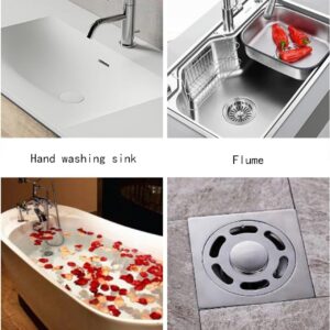 Floor Drain Sticker, 100PCS Disposable Shower Drain Cover Hair Catcher Mesh Stickers, 4"x4" Square Shower Floor Drain Cover, Drain Mesh Strainer for Kitchen, Sink, Bathroom, Laundry, Bathtub