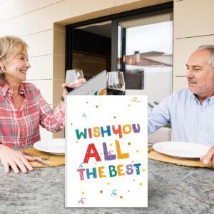 GOLDCROW Jumbo Retirement Card Large Greeting Farewell Card We Will Miss You White Going Away Party Decorations for Women Men Coworker Leaving Card Giant Happy Retirement Party Signature Guest Book