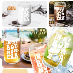 Boy Mom Gifts Mothers Day Gifts for a Mom of Boys - In My Boy Mom Era - Funny Birthday Christmas Thanks Giving Gifts Ideas for New Mom, Pregnant Mom, Expecting Mom, Mama, Mom to be 16 Oz Coffee Glass