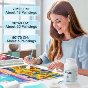 ARTDOT 16 oz Diamond Art Sealer Kits for Adults, Large Capacity Glue as Diamond Painting Accessories and Jigsaw Puzzles Tools