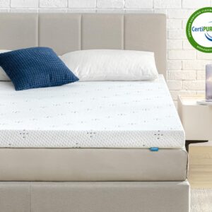 Sleepy's 3 inch Gel Memory Foam Mattress Topper | Breathable & Cooling | CertiPUR-US Certified | Pressure Relieving Comfort & Support | King: 3" H x 76" W x 80" D