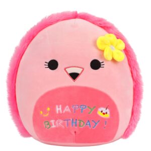 easfan pink flamingo plush pillow cute stuffed animal cuddly soft toys happy birthday gifts plush pal for kids girls adults, 13-inch