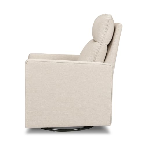 DaVinci Gabby Pillowback Swivel Glider in Beach, Greenguard Gold & CertiPUR-US Certified