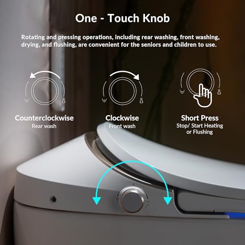 WOODBRIDGE Smart Bidet Toilet with Auto Open/Close Lid, Foot Sensor Operation,Dual Auto Flush, Heated Seat, Power Outage Flush,Hygienic Wash,Night Light,LT610