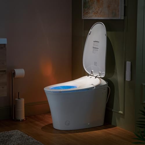 WOODBRIDGE Smart Bidet Toilet with Auto Open/Close Lid, Foot Sensor Operation,Dual Auto Flush, Heated Seat, Power Outage Flush,Hygienic Wash,Night Light,LT610