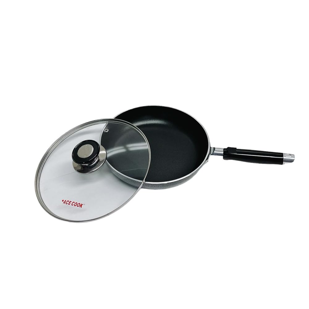 DBMIMPORTERS 9" Nonstick Fry Pan With Lid Deep Frying Pan with Handle,Skillet,Dishwasher Safe