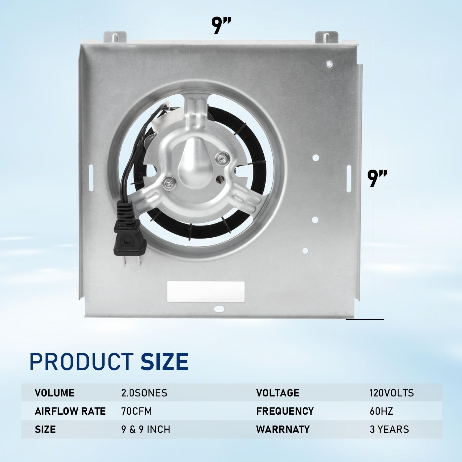 【Upgrade】 769RL B Unit Replacement 70CFM Fan, Compatible with Nutone 769RF 769RFT B Unit Fan Motor 769RL-R01 Bathroom Fan, Compatible with Nutone 763RL/769RL 763RL/763RLN B Unit (50 CFM),2.0 Sone