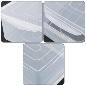 Doryh 3 Pack 6.5 Quart Lidded Storage Bins, Small Storage Totes, Clear Storage Container Box