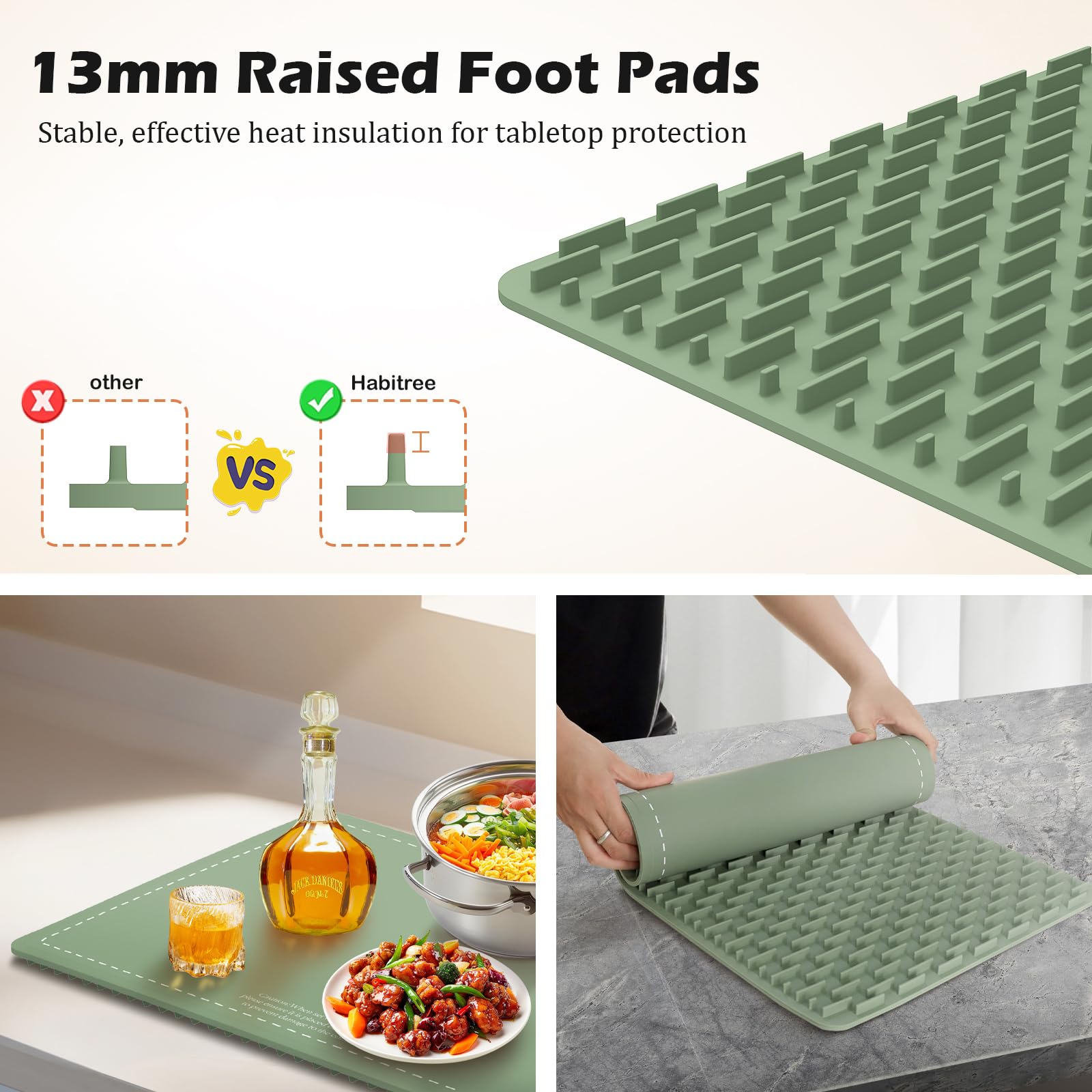 Food Warming Mat, Electric Warming Tray - 6 Heat Settings, Rollable & Portable, Upgraded Graphene Full Surface Rapid Heating, Easy to Clean, Ideal for Parties, Buffets, and Daily Use