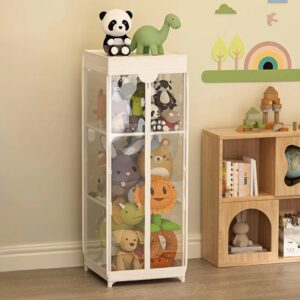 stuffed animal zoo storage organizer, stuffed animal holder with waterproof＆dust cover, extra large stuffed animal storage tube with zipper, plush toy storage organizer for nursery, bedroom, playroom