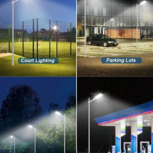 250W 35000LM LED Parking Lot Light,6500K,Dusk to Dawn Photocell,Commercial Outdoor Area Lighting, Shoebox Light, 180° Adjustable Arm, IP66 Waterproof for Yard, Street, Stadium (1 Pack)