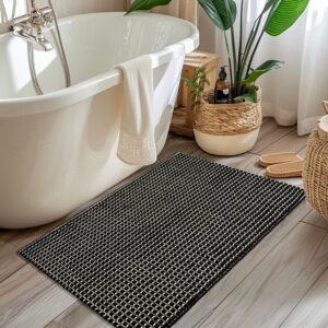 Tyrot Natural Cotton Woven Throw Rug for Entryway Black Boho Small 2x3 Reversible Washable Bathroom Rug Front Door Mat Indoor Farmhouse Front Porch Entrance Rugs for Kitchen Bedroom, Black and White