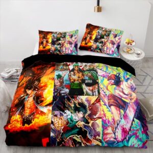 klekyes anime character collection duvet cover set,anime character collection bedding set soft cool quilt cover twin full queen size for boys teens (color 7, twin)