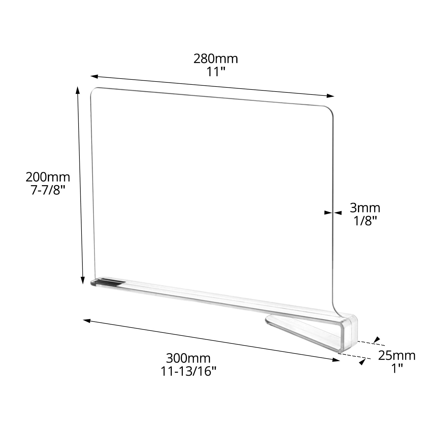 QWORK Clear Acrylic Shelf Dividers for Closets (12 Pack) – 8" x 12", Shelf Dividers, Purses Separators