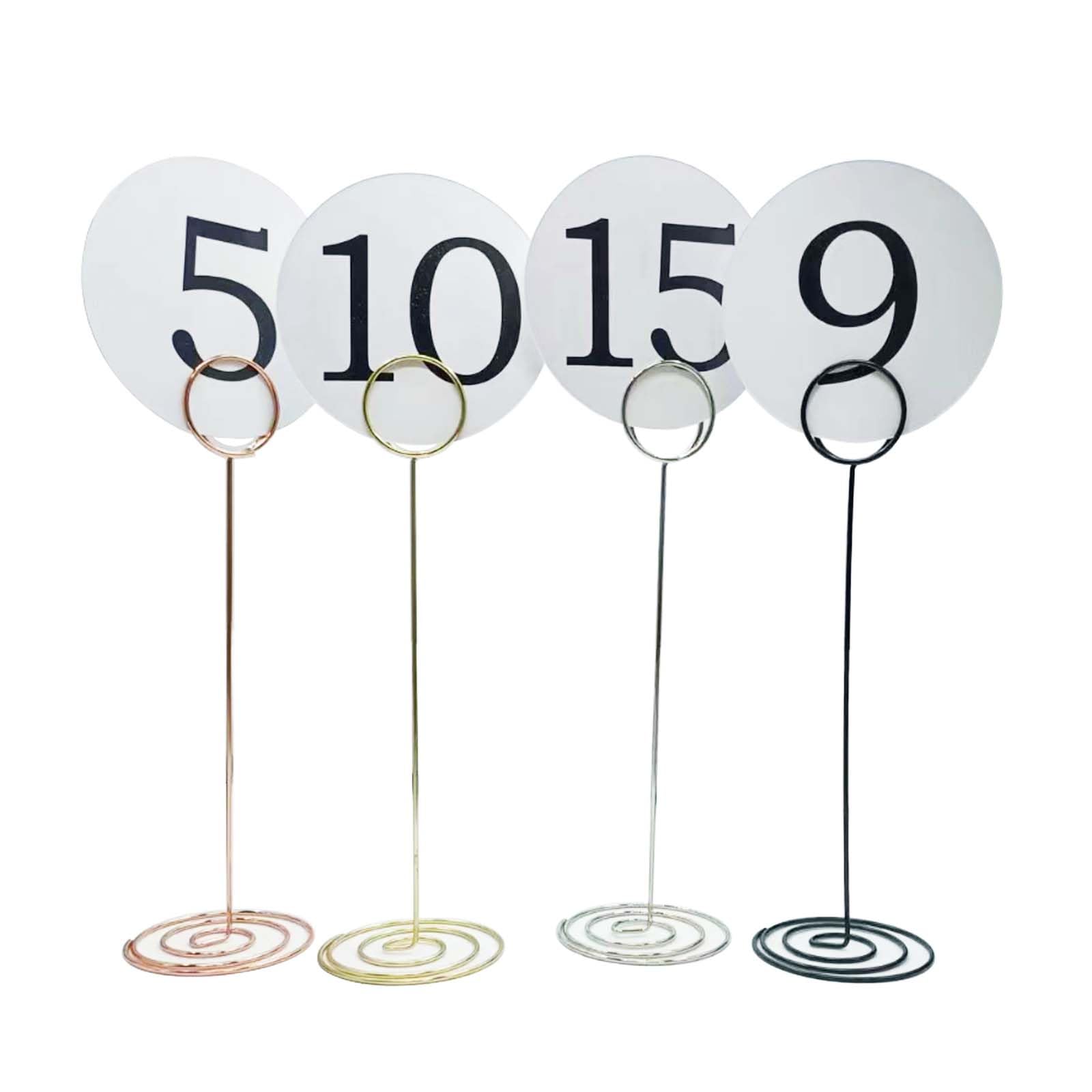 15PcsTable Numbers Cards 1-15 for Wedding Reception, 10cm/4" Diameter Round Double Sided Table Signs for Wedding or Birthday Party. (White, 1-15)