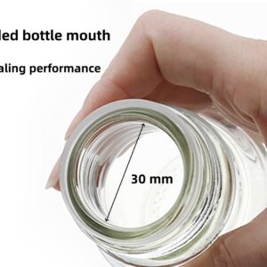 KIGITIK Glass Round Media Storage Bottles, 3.3 Borosilicate Clear Glass With GL45 Screw Cap, for Schools, Home, Lab Reagent Bottle (100ml)