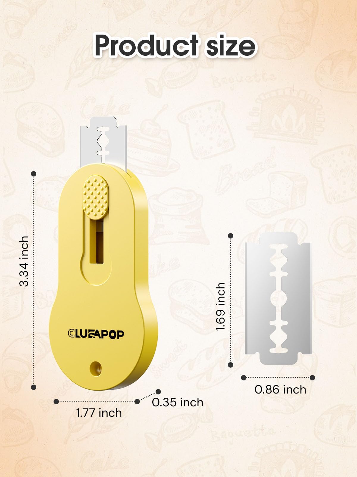 CLUEAPOP Bread Lame Sourdough Scoring Tool Extractable & Magnetic - Professional Dough Scoring Tool for Sourdough Bread Baking & Bread Making Tools - Scoring Patterns Booklet & 5 Razor Blades