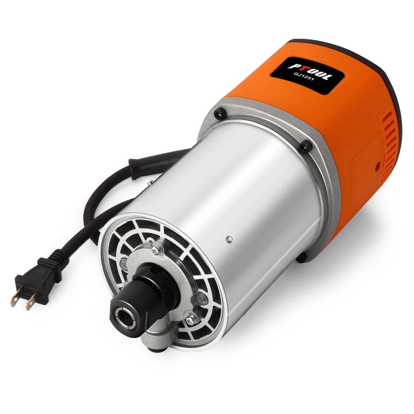 Ptool 3.25HP/15A Router Motor, Soft Start, 6 Variable Speed from 10000 to 21000RPM, 1/2" Collet, 4.2" Diameter, 3-1/4 HP Industrial Router, Model PT-001M