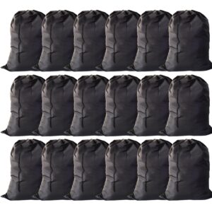 YETHAN Extra Large Laundry Bag 18 Pack, Travel Laundry Bags with Drawstring Closure, 30"x40", for college, dorm, apartment dwellers (18Pcs Black)