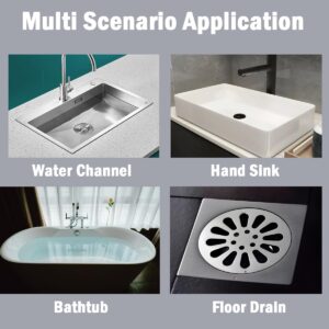 2024 New Disposable Floor Drain Sticker, 4" Disposable Shower Drain Cover Hair Catcher, Sewer Hair Blocking Sticker Hair Strainer for Bathroom Laundry Bathtub Kitchen (20)