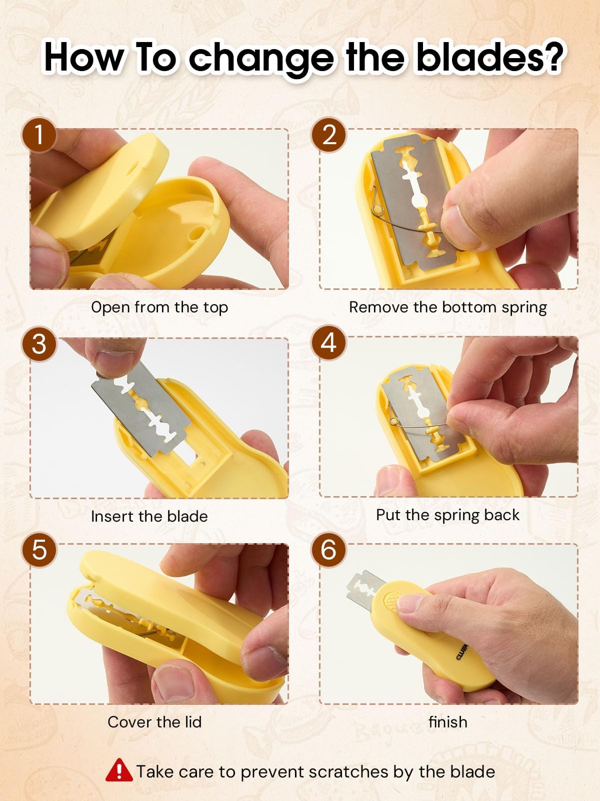 CLUEAPOP Bread Lame Sourdough Scoring Tool Extractable & Magnetic - Professional Dough Scoring Tool for Sourdough Bread Baking & Bread Making Tools - Scoring Patterns Booklet & 5 Razor Blades