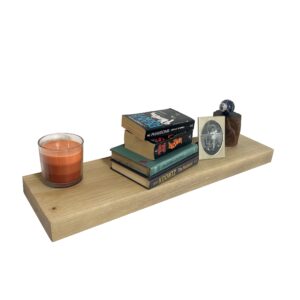 Joel's Antiques - 24 Inch Wooden Floating Shelves for Wall - Made of Natural Wood - Short Heavy Duty Rustic Wall Shelves for Bedroom - Perfect for Bathroom, Kitchen - Natural 24x6x2 Inches