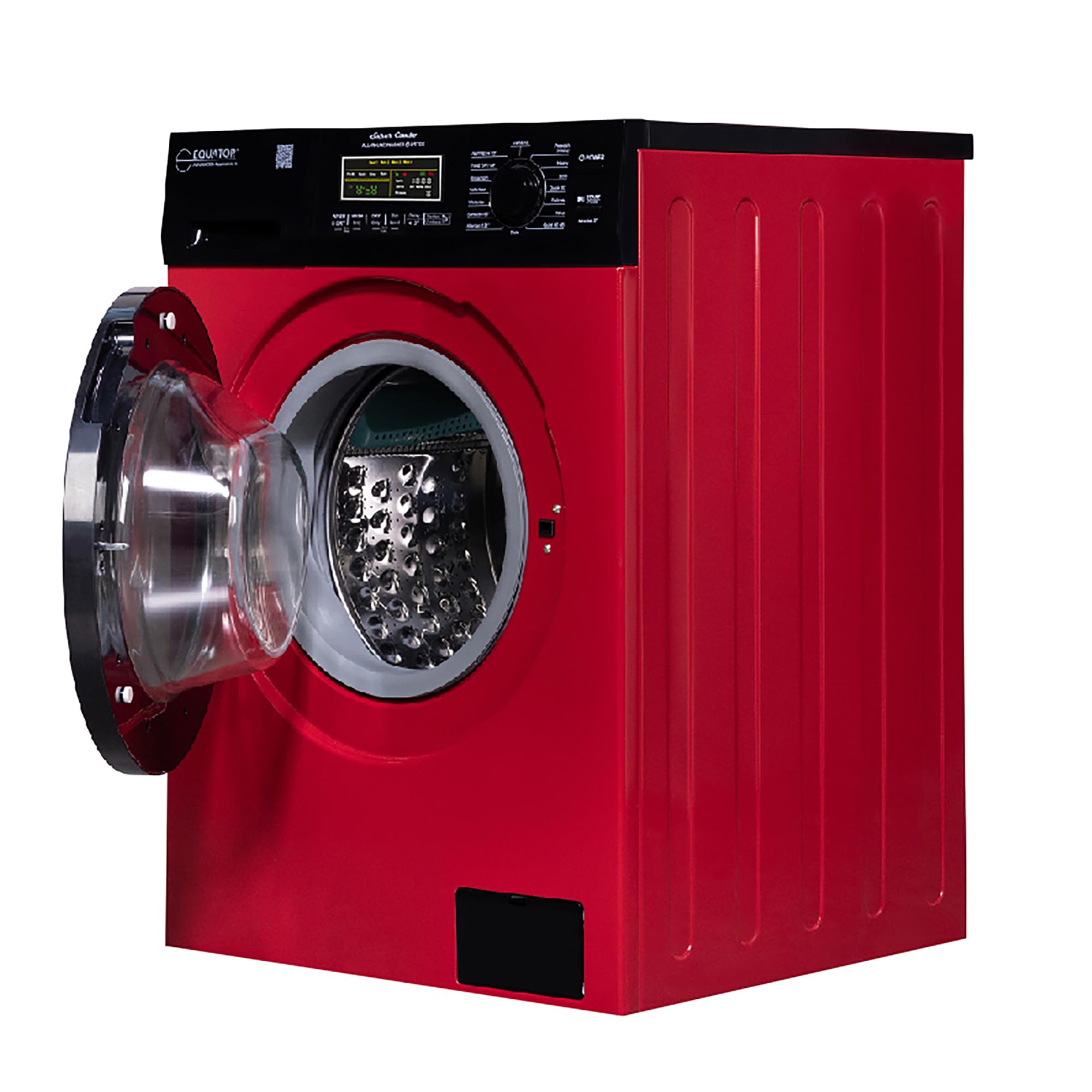 Equator All-In-One VENTED/VENTLESS Washer-Dryer 1.9cf/18lb 1400RPM 110V (Red/Black)