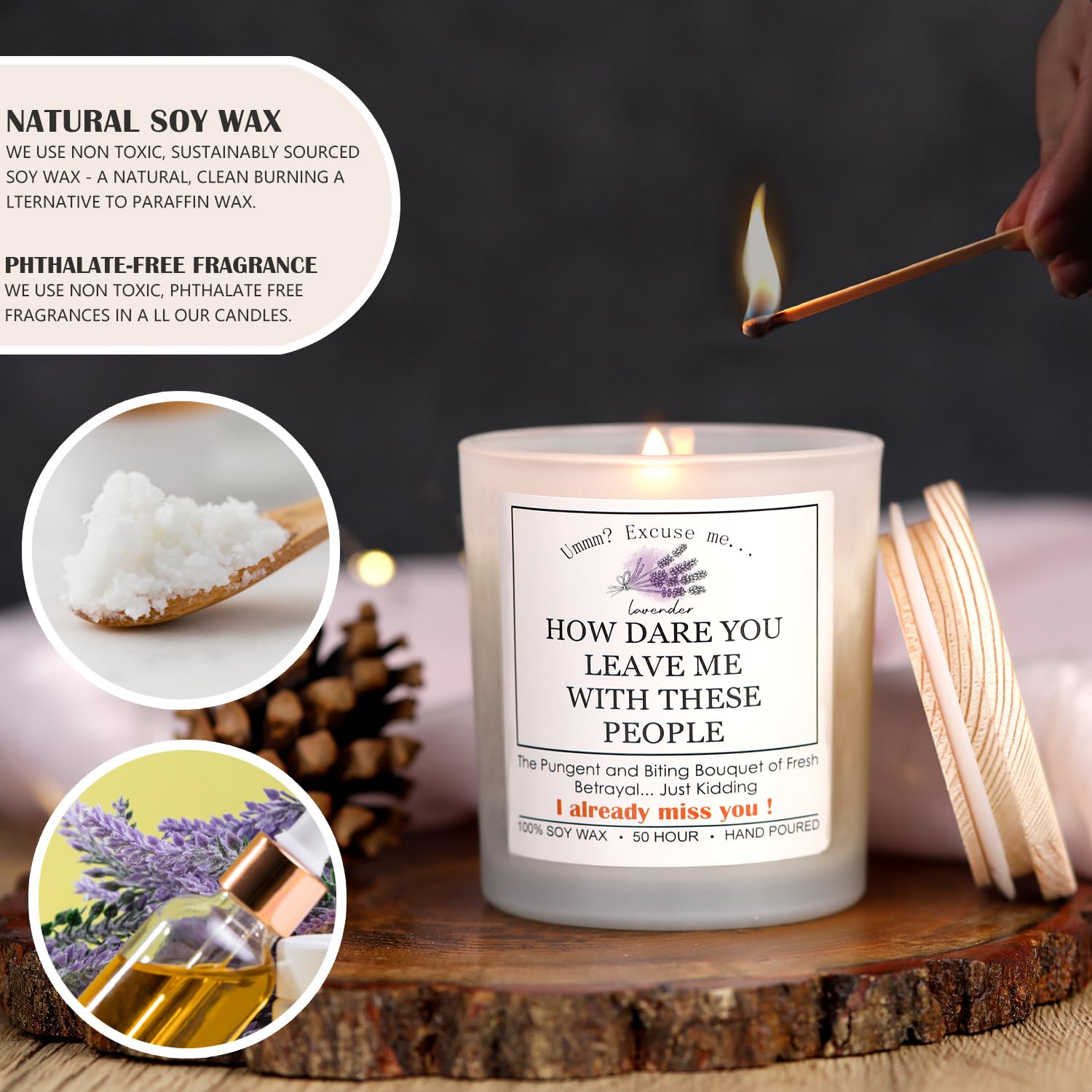 Work Besties Gifts for Women, Work Bestie Farewell Gifts for Coworkers, Teachers, Friends, Boss, Retirement Gift for Woman Men Women Leaving Goodbye Best Cool Happy Retirement Scented Candles Gifts