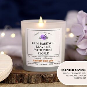 Work Besties Gifts for Women, Work Bestie Farewell Gifts for Coworkers, Teachers, Friends, Boss, Retirement Gift for Woman Men Women Leaving Goodbye Best Cool Happy Retirement Scented Candles Gifts